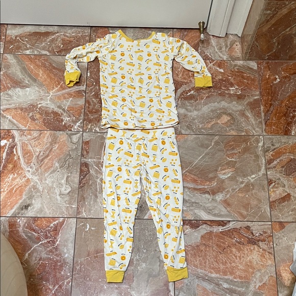 Pajamas | Yellow Pasta Print Kids Pajamas | Poshmark